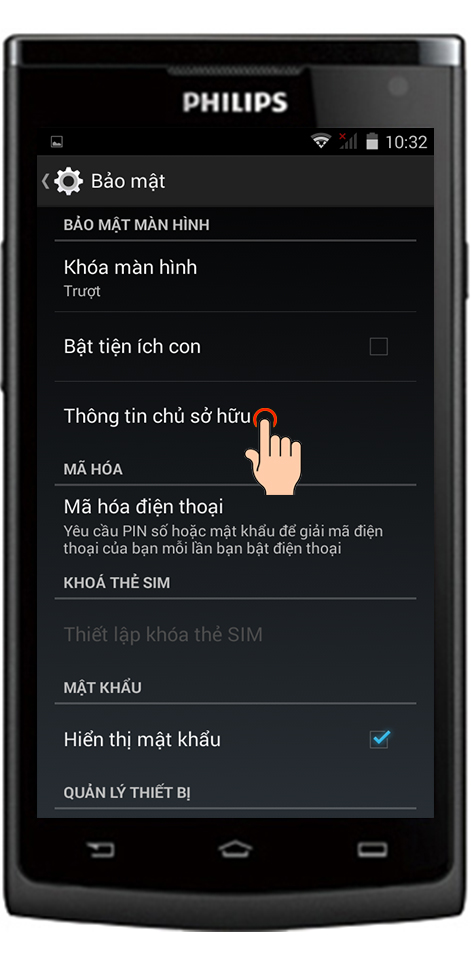 Hiển thị thông tin trên màn hình khóa trên Philips S388 - Thegioididong.com