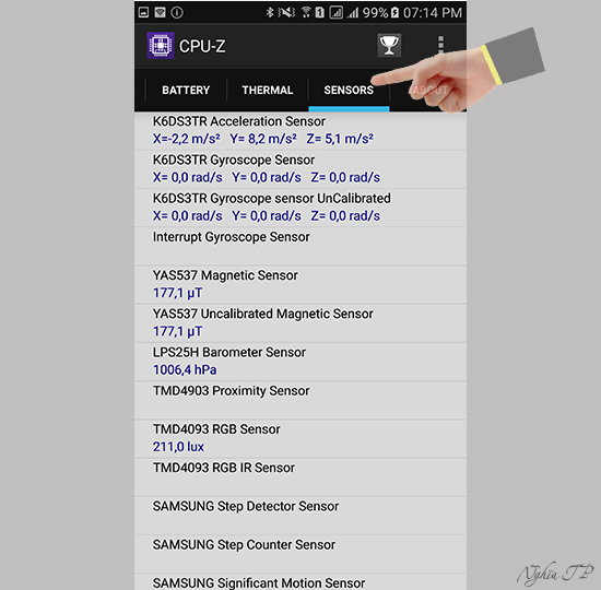 Samsung Galaxy S7 kiểm tra máy bằng CPU-Z - Thegioididong.com